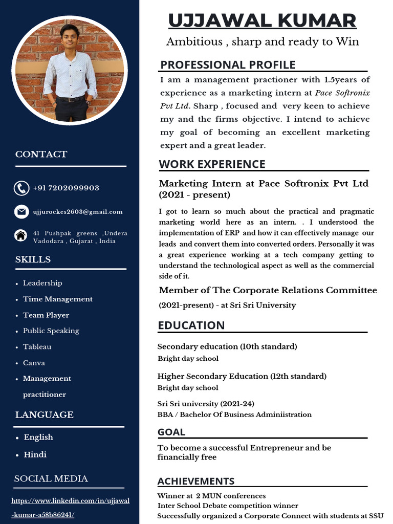 White Black Simple Resume Template | PDF