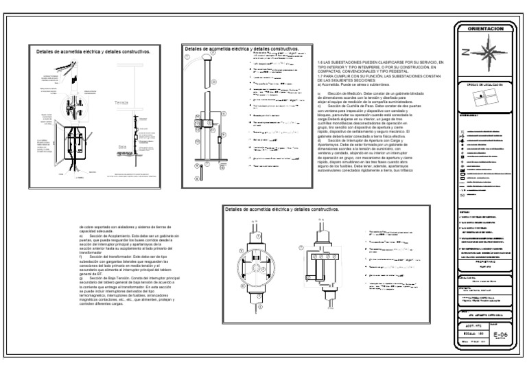 Plano E06 - Plano de Detalle de Mufa | PDF | Enchufes y tomas de ...