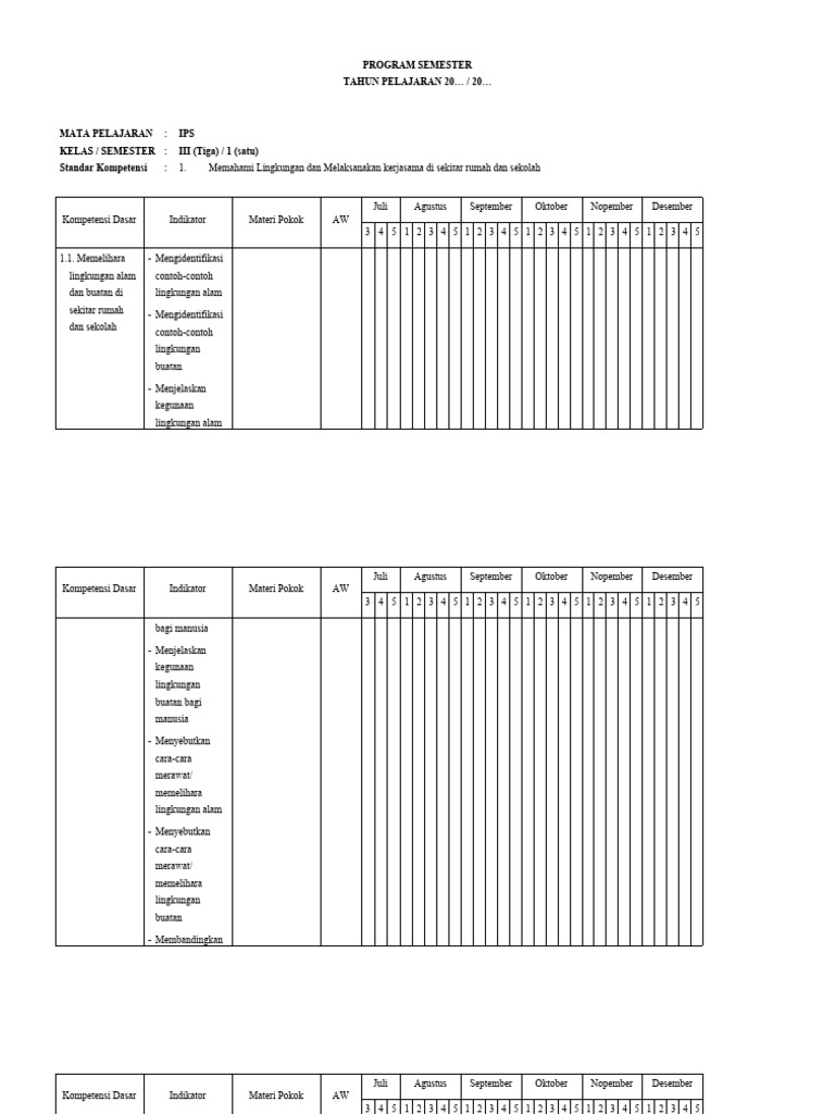 Promes Ips Kelas 3 | PDF
