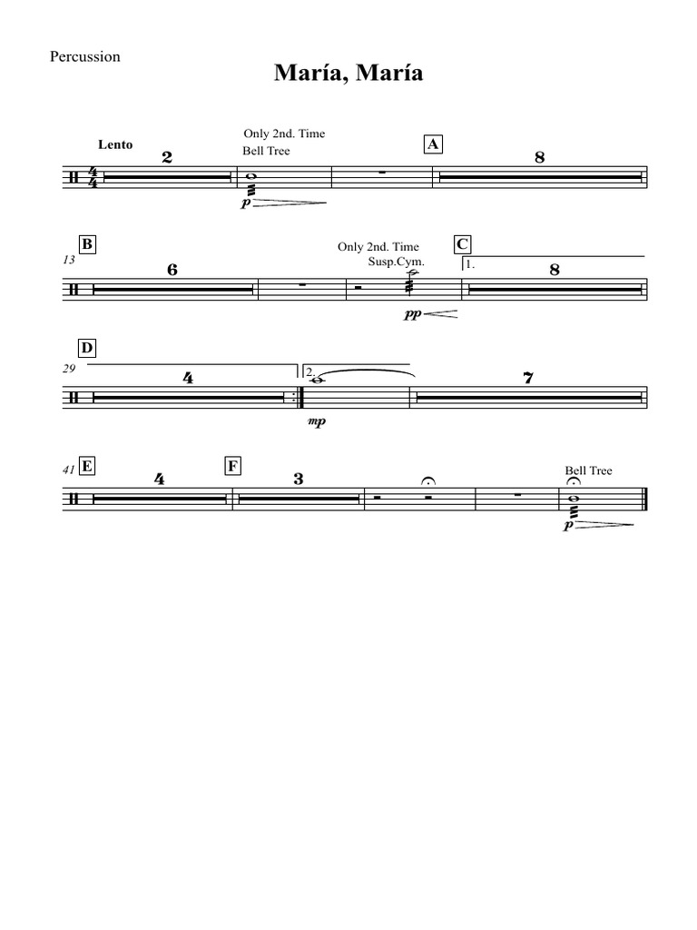 María, María - Percussion | PDF