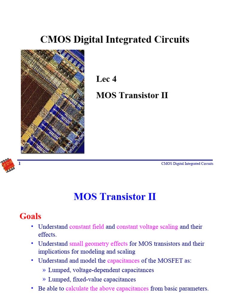 Lec 4 MOSFET II | PDF | Mosfet | Field Effect Transistor