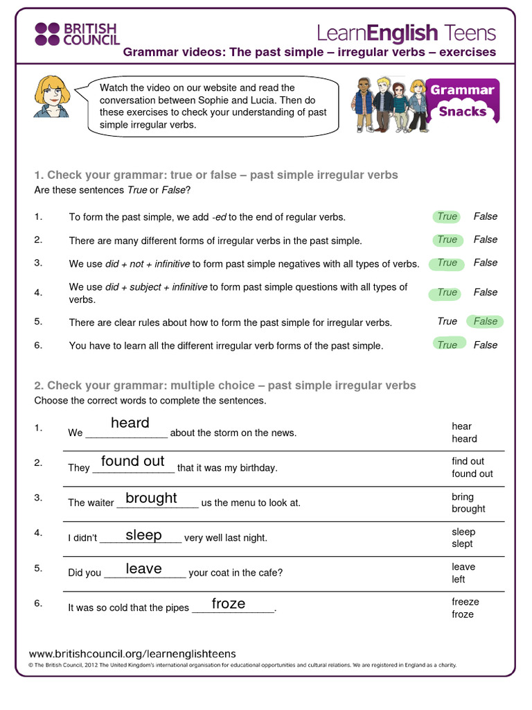 Past Simple | PDF | Verb | Semantic Units