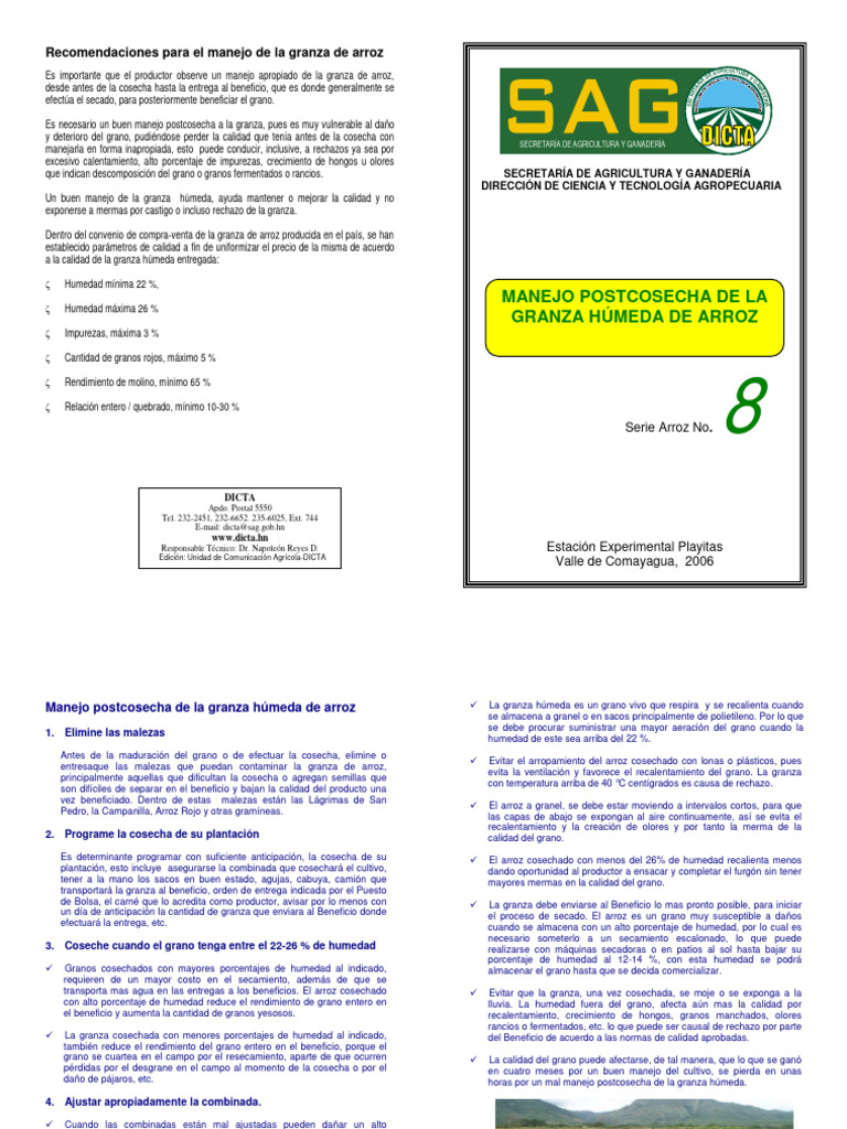 Poscosecha Arroz | PDF | Cosecha