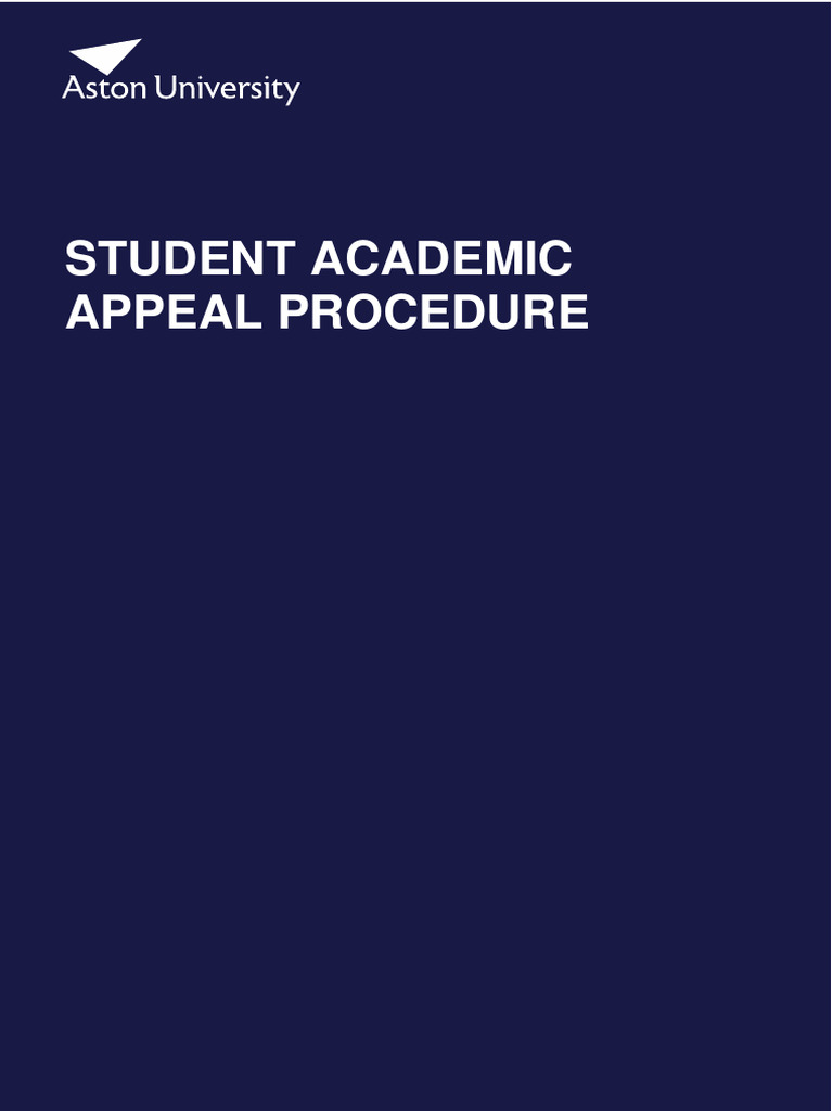 Student Academic Appeal Procedure | PDF | Appeal | Postgraduate Education