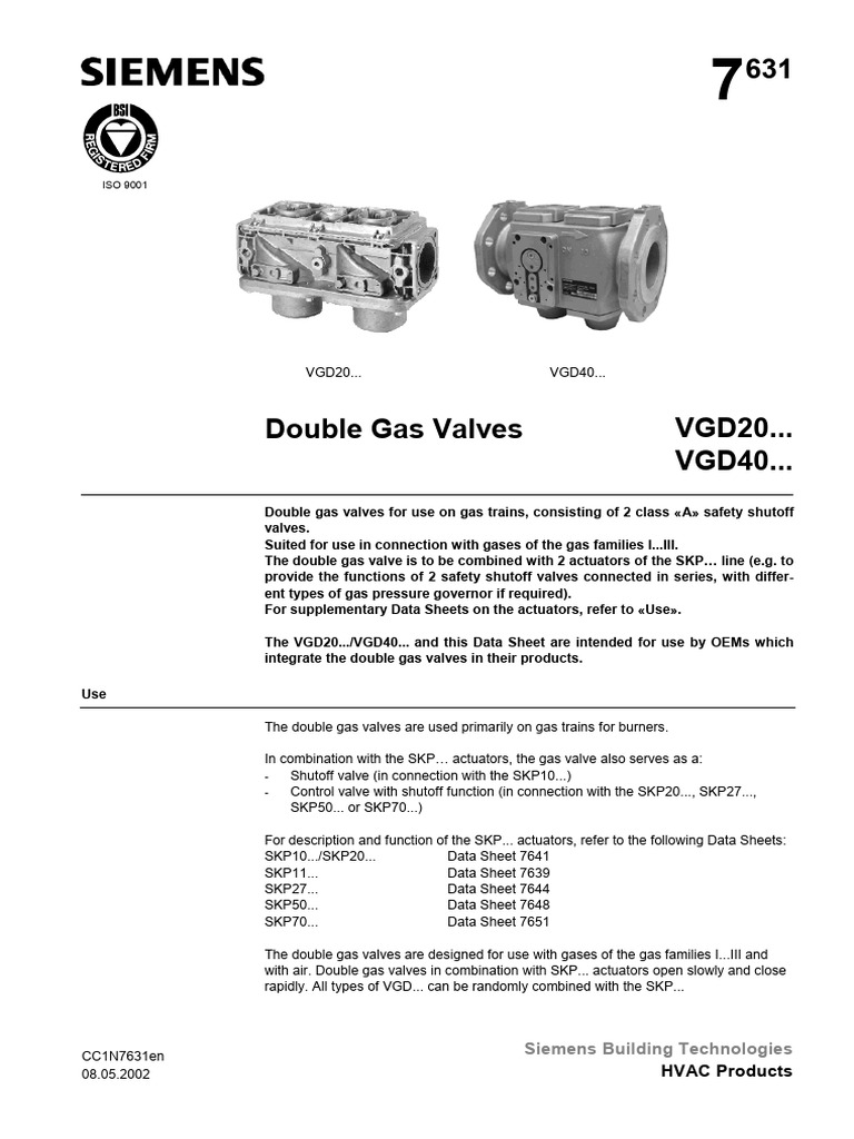 Manual de Instrucciones de La VGD | PDF | Valve | Gases