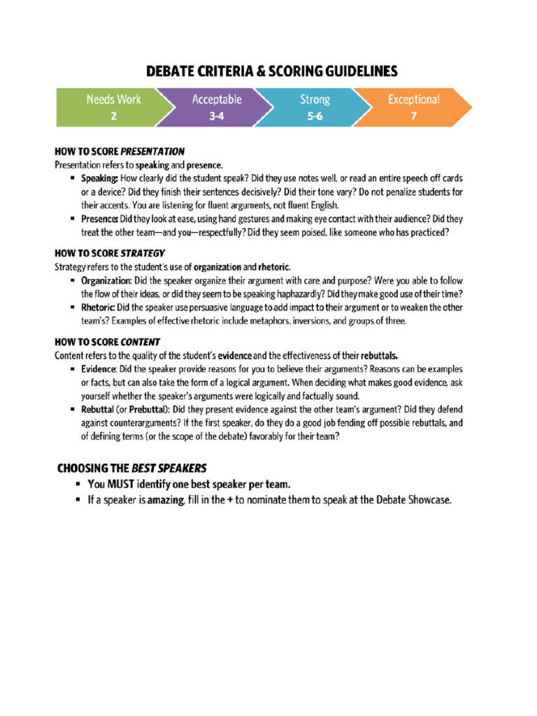 WSC Debate For Judge | PDF