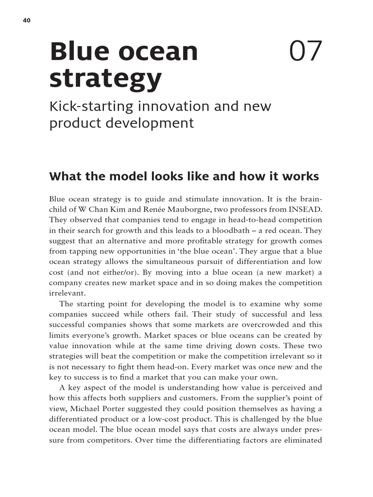 07 Blue Ocean Strategy | PDF