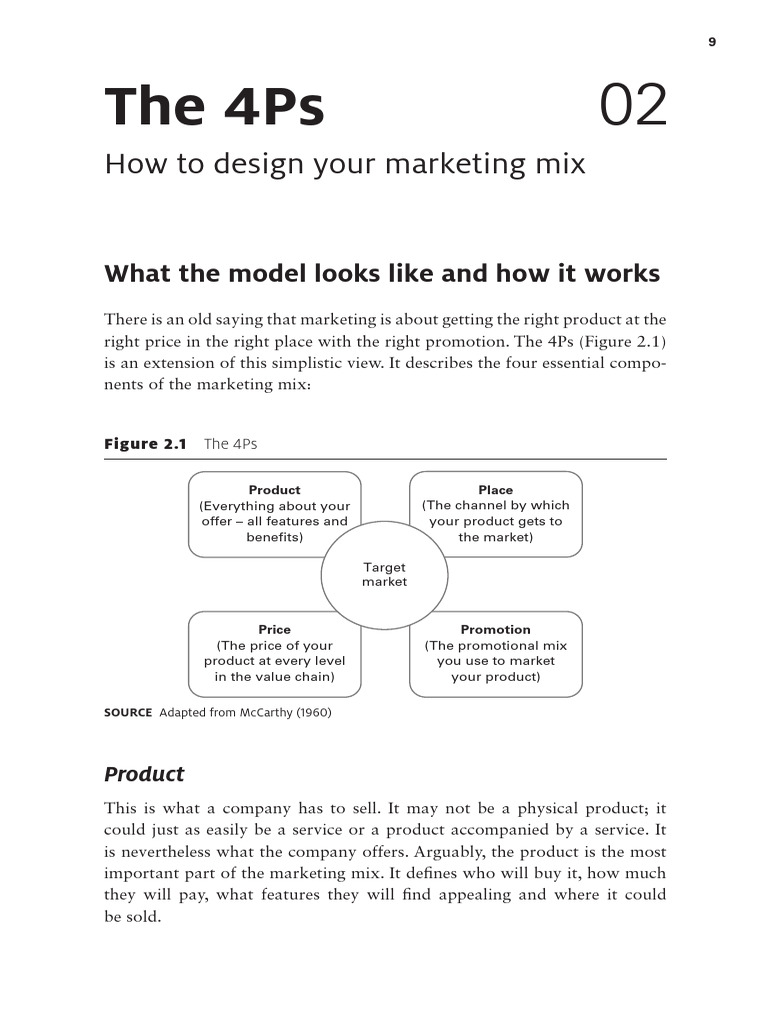 02 The 4Ps How To Design Your Marketing Mix | PDF | Marketing | Prices