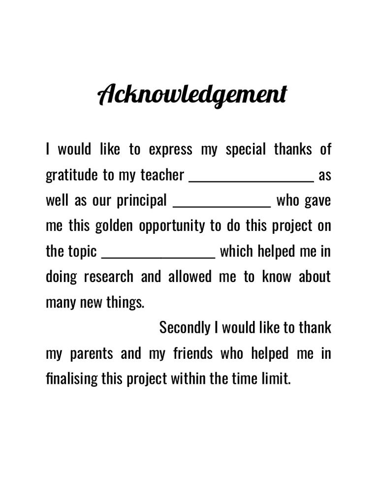 Acknowledgement 2 | PDF