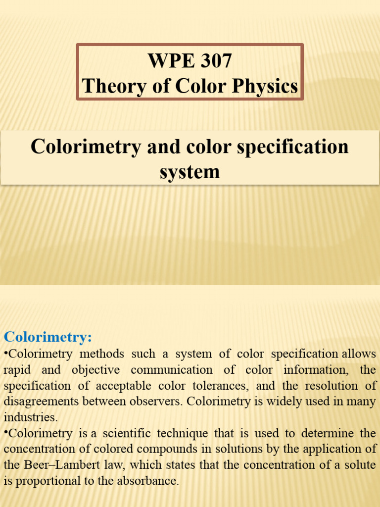 Theory of Color Physics 03 Slide | PDF | Color | Magenta