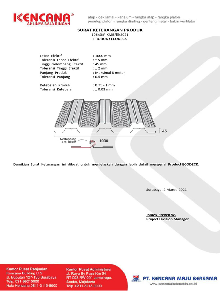 106 SKP Produk ECODECK Kencana | PDF