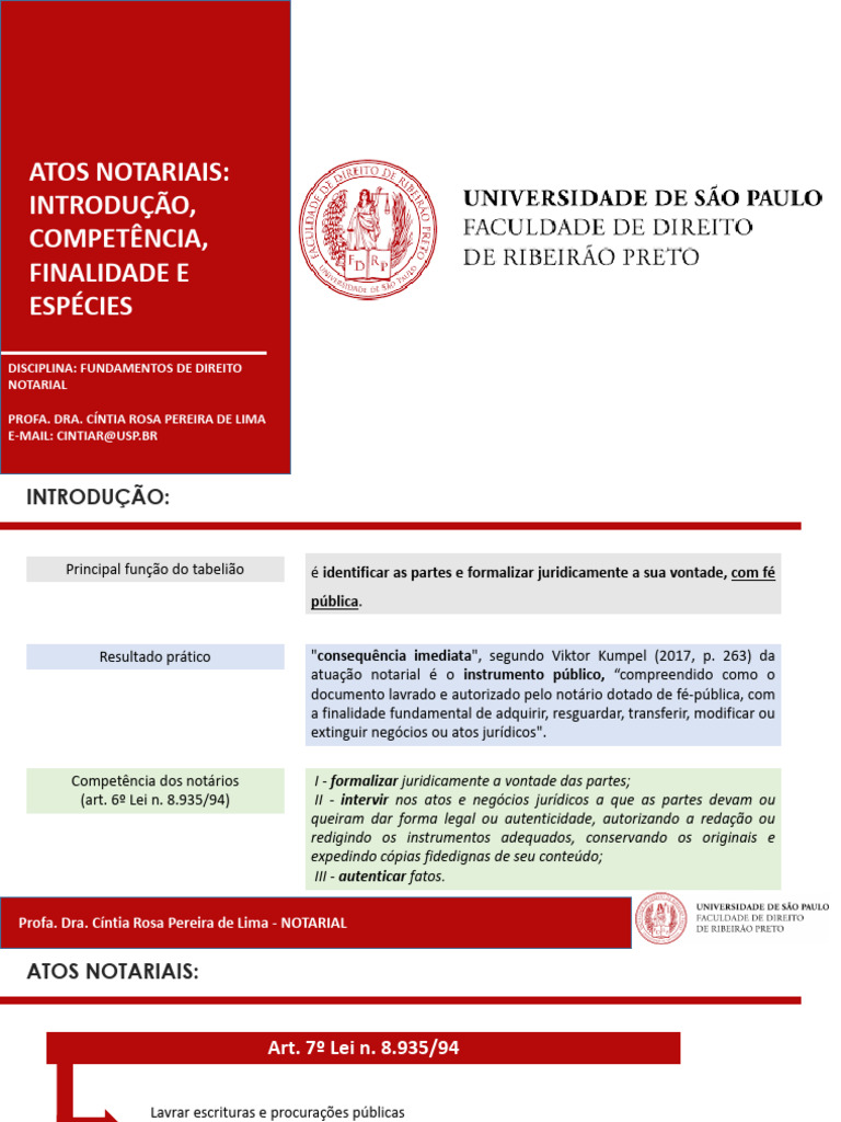 Ato Notarial Introducao Competencia Finalidade Especies | PDF | Notário ...