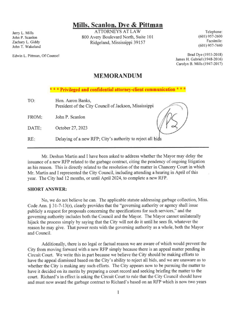Council Trash Memo | PDF