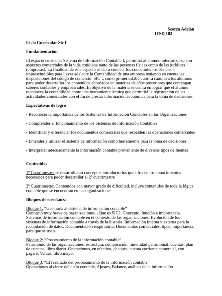 Sic 1 | PDF | Contabilidad | Evaluación