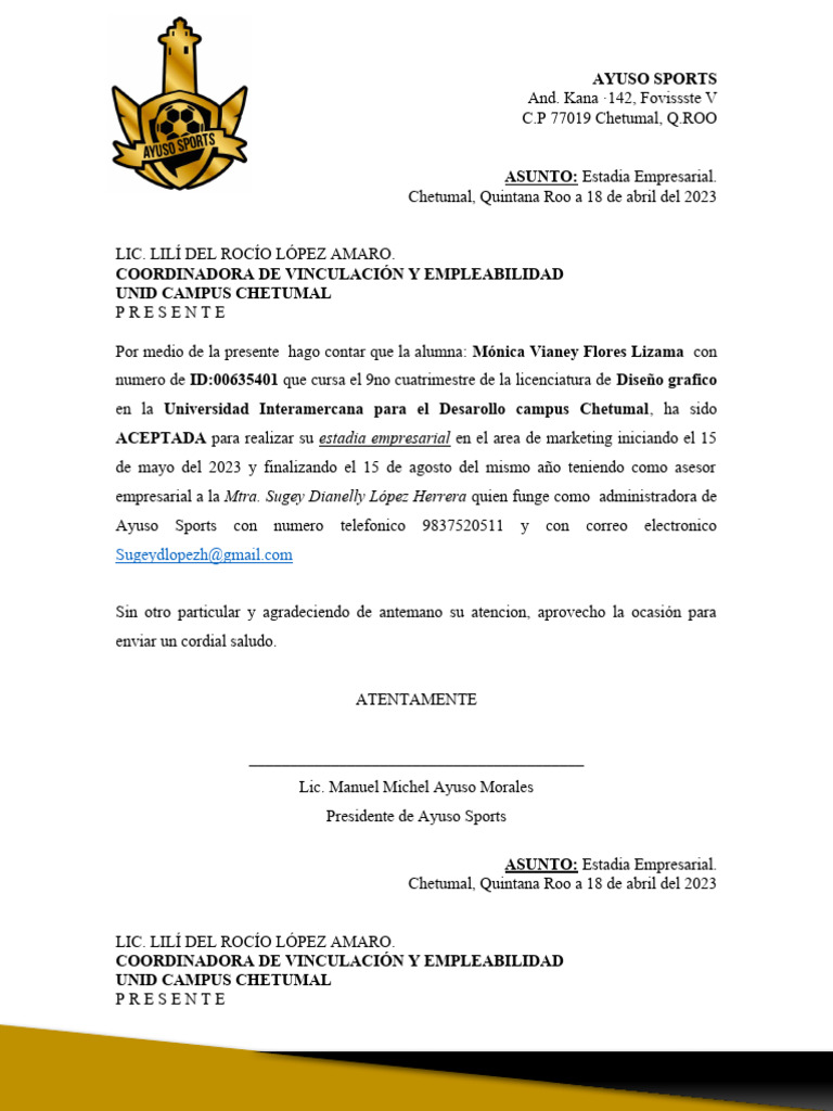 Carta Pasantes | PDF