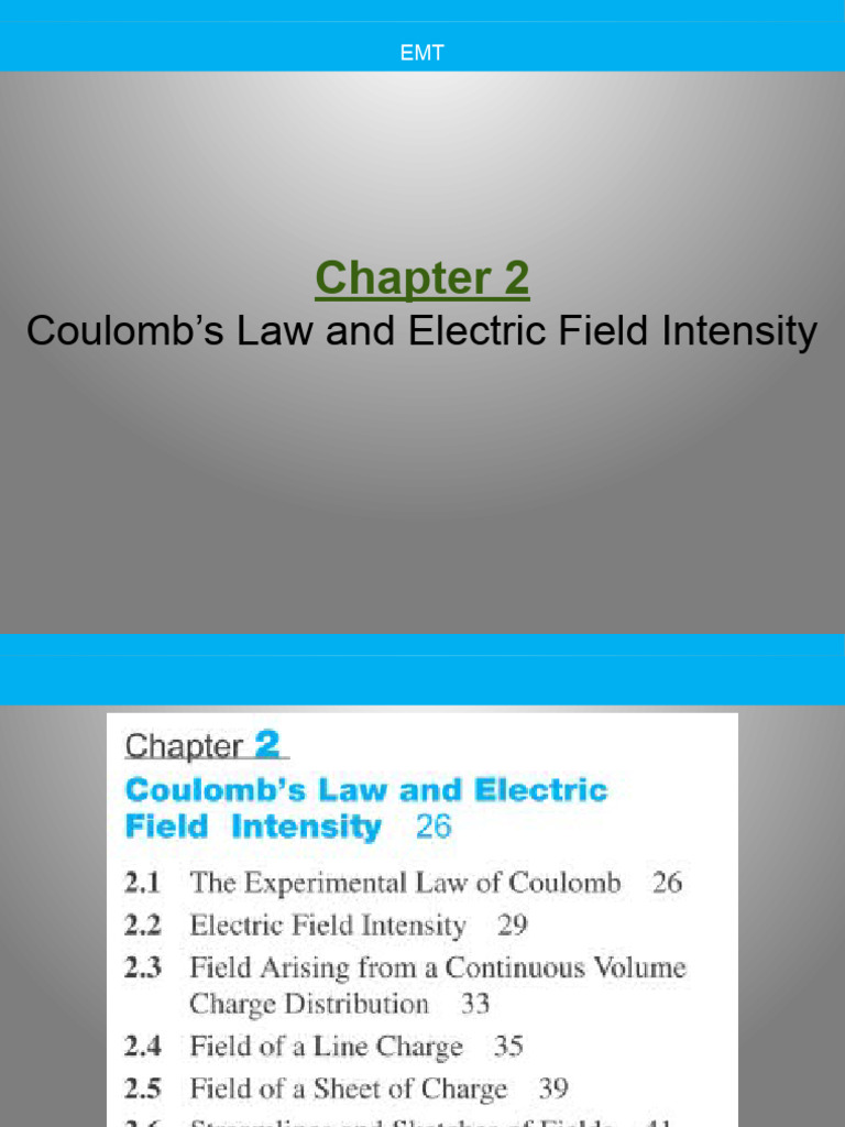 Coulomb's Law & Electric Field Intensity | PDF | Electric Field ...