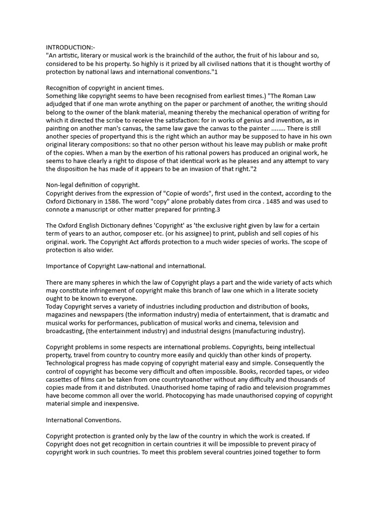 Entertainment Industry and Copy Right Protection | PDF | Copyright ...