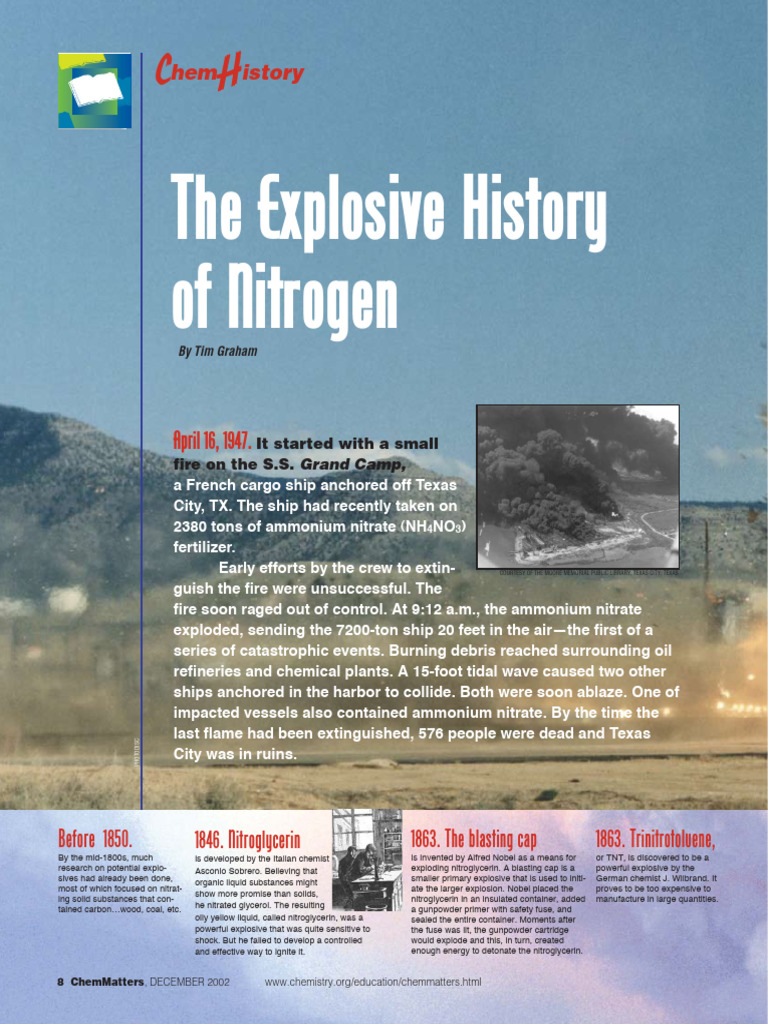 Explosive History Nitrogen | Download Free PDF | Explosion | Physical ...