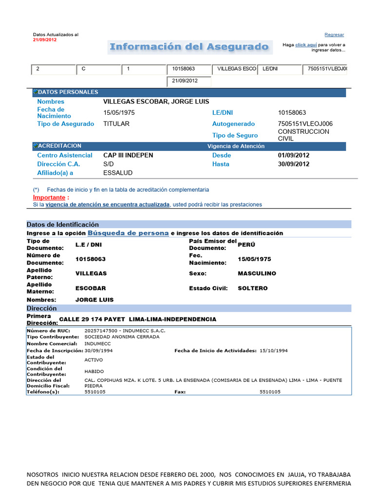 Datos Actualizados A1 Clayre - Pilar Vivanco | PDF | Sistema de dos ...