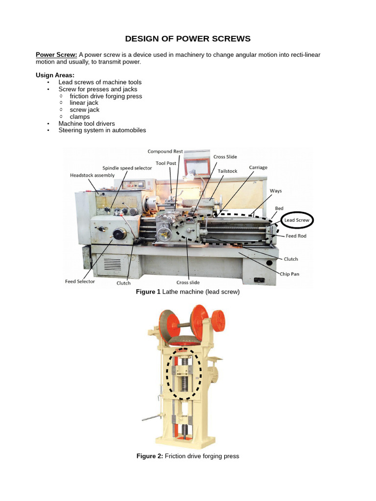 Design of Power Screws | PDF | Screw | Stress (Mechanics)