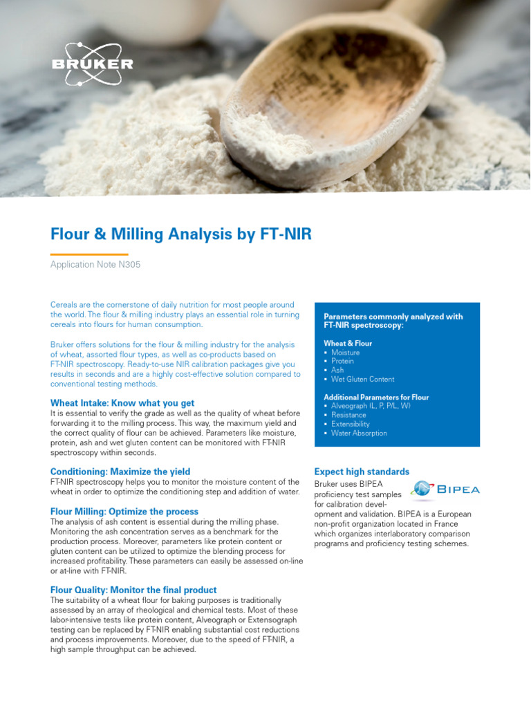 Flour & Milling Analysis by FT-NIR | PDF | Flour | Wheat