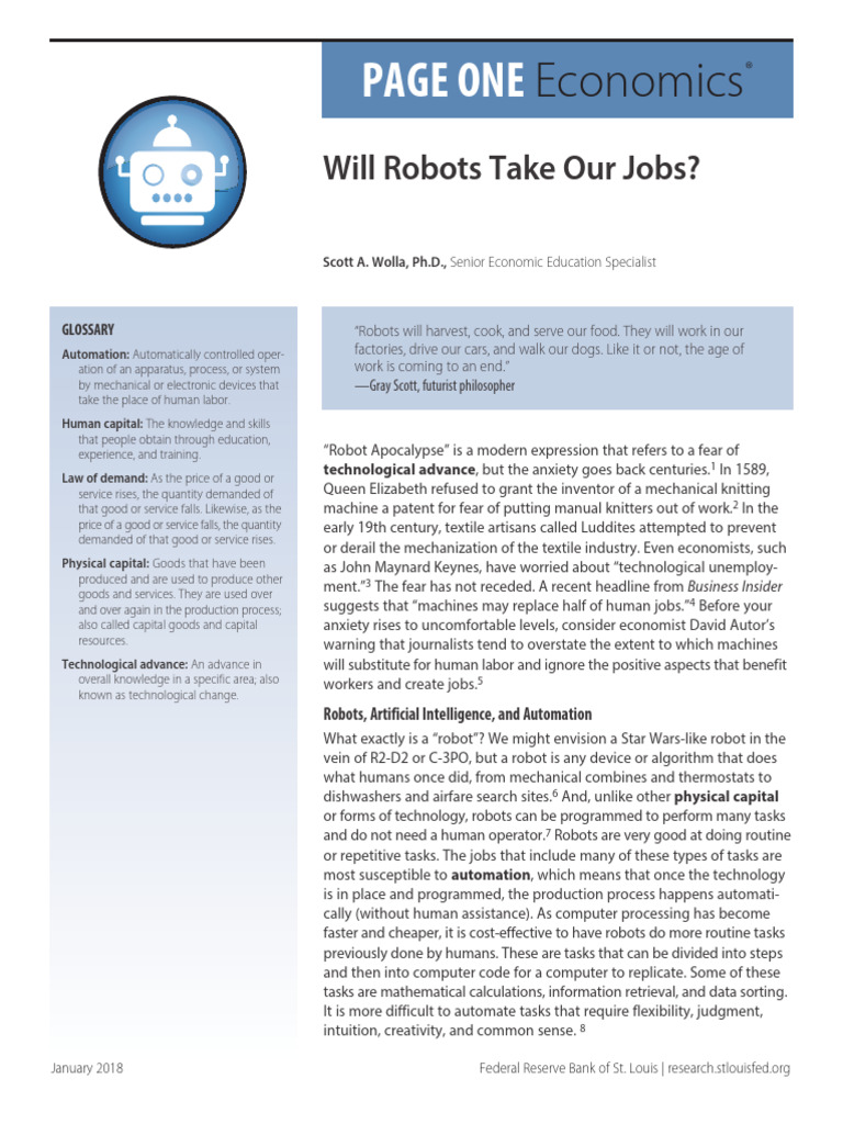 Will Robots Take Our Jobs - SE | PDF | Automation | Economics