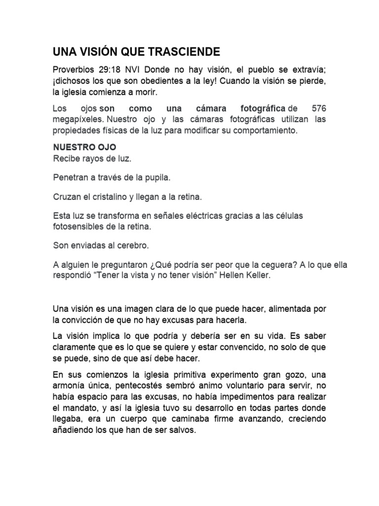 Una Visión Que No Termina 2 | PDF | Percepción visual | Ojo