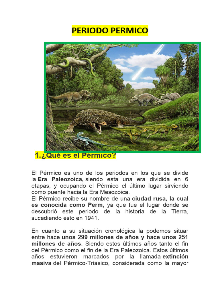 Periodo Permico Concepto e Historia-Derek | PDF