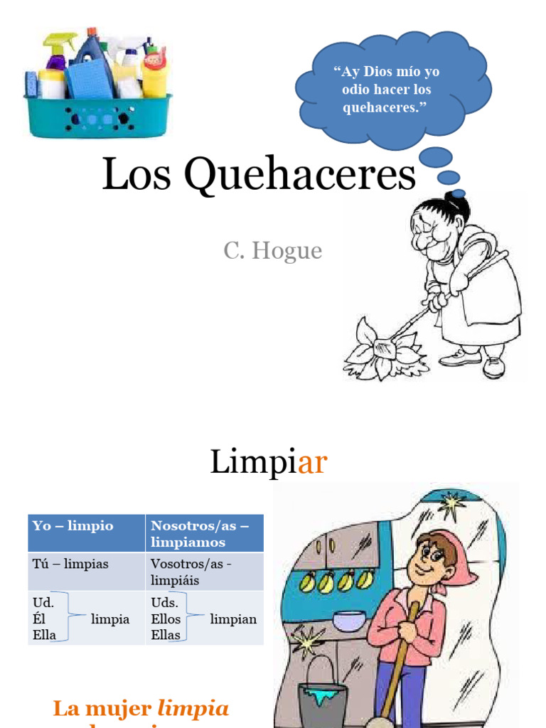 Los Quehaceres Ejercicios de Gramatica - 61370 | PDF | Hogar ...