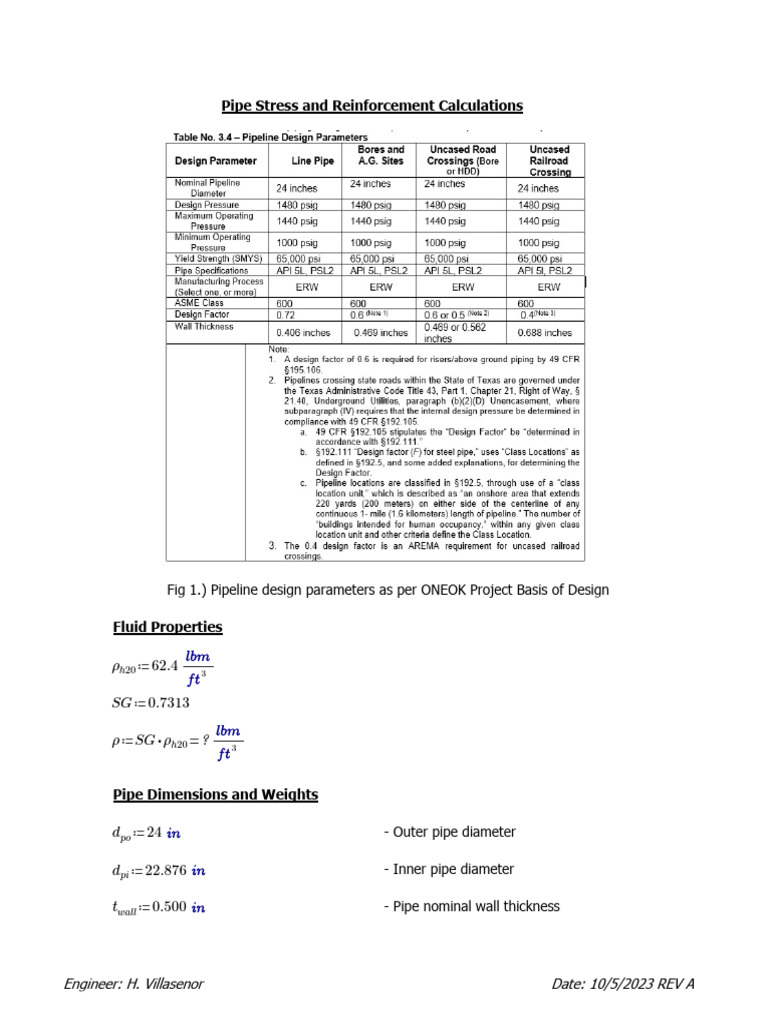 Pipe Stress Calculations012340913294 | PDF | Pipe (Fluid Conveyance) | Stress (Mechanics)
