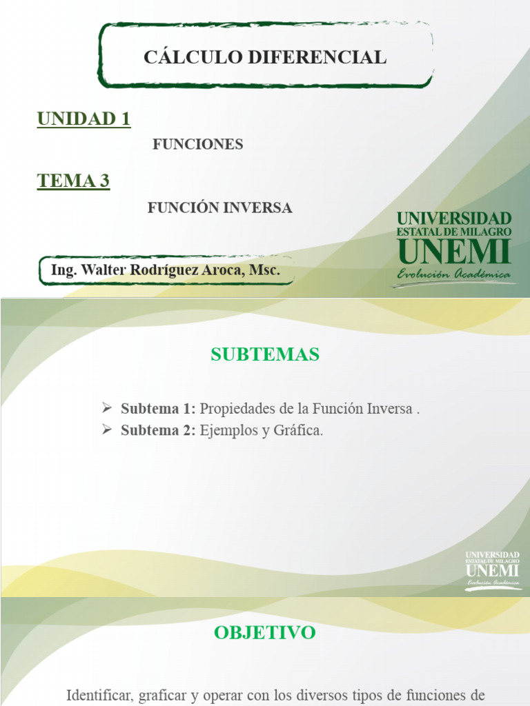 S3 - Tema3 - Funcion Inversa | PDF | Función (Matemáticas) | Matemática ...