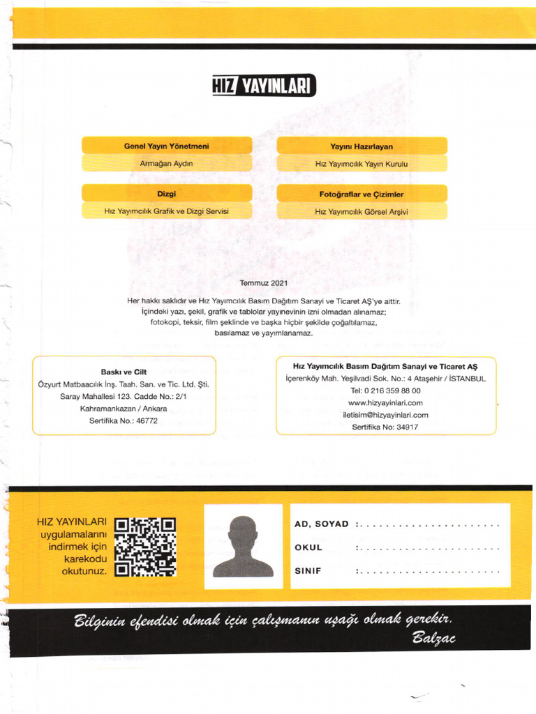 Hiz Mat 9. Sinif | PDF