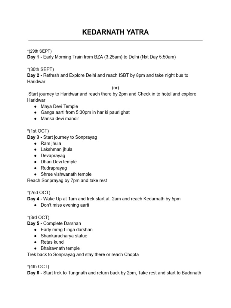 Kedarnath Yatra | PDF