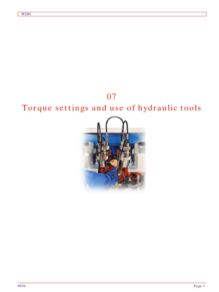 Chapter 07 - Torque Settings and Use of Hydraulic Tools | PDF | Screw ...