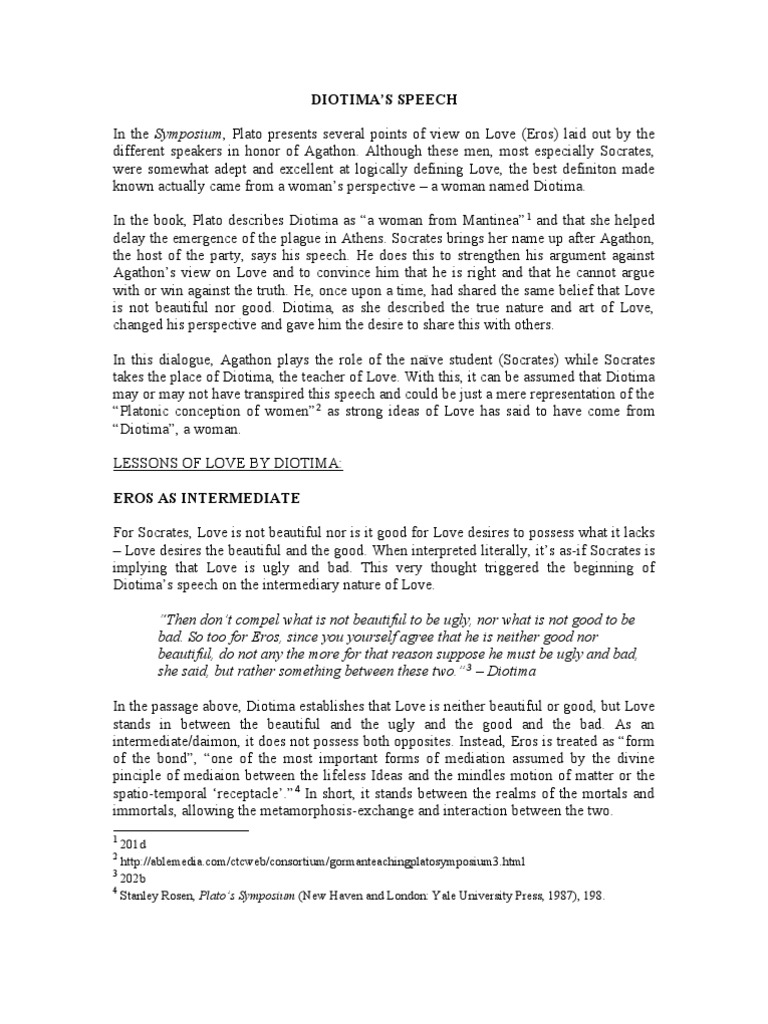 Diotima and Alcibiades | PDF | Symposium (Plato) | Socrates