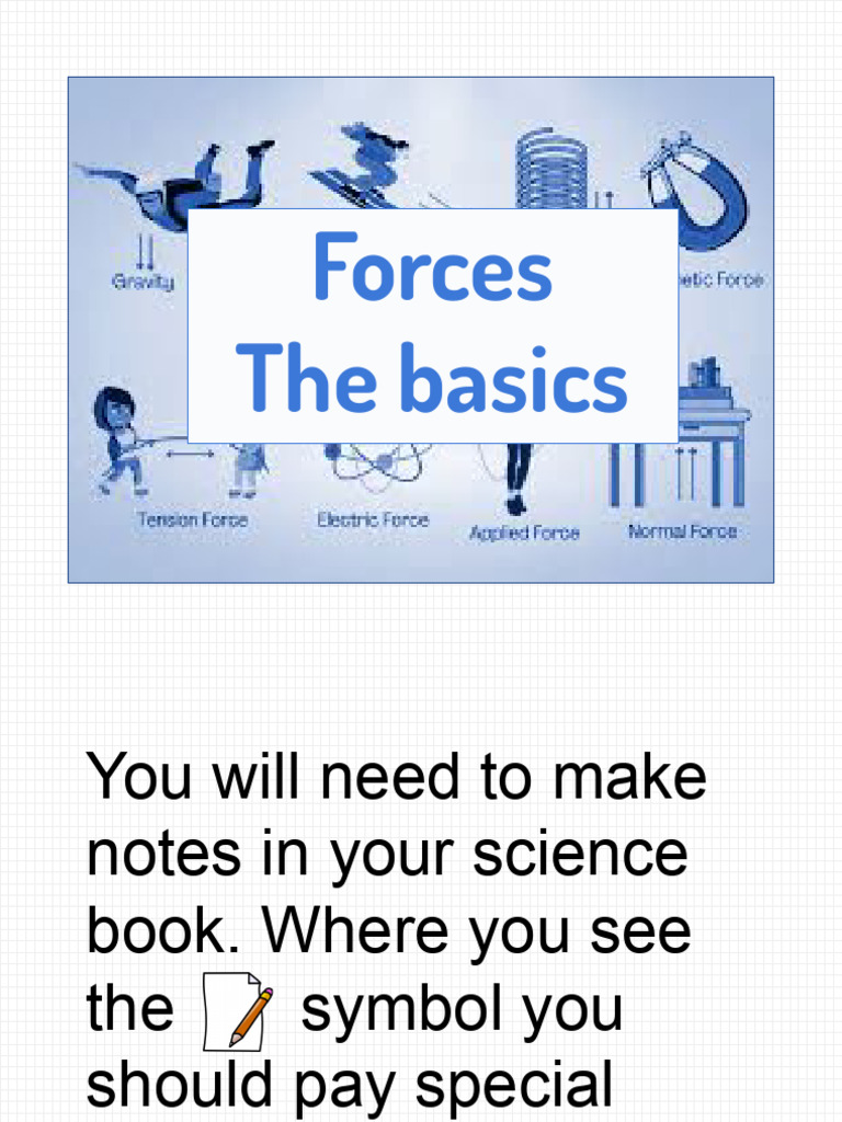 Lesson 1 Forces - The Basics | PDF | Force | Friction