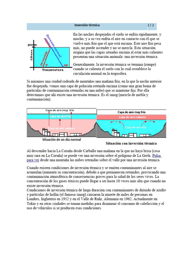 Inversion Térmica. | PDF