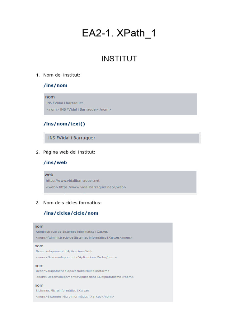 EA2-1. XPath - 1 | PDF