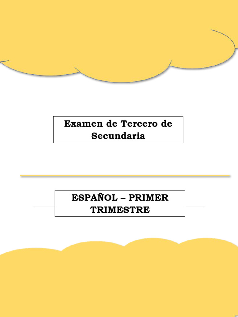 Espanol Primer Trimestre Tercer Secundari | PDF | Sumario abstracto ...