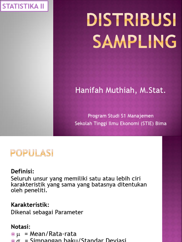 Distribusi Sampling | PDF