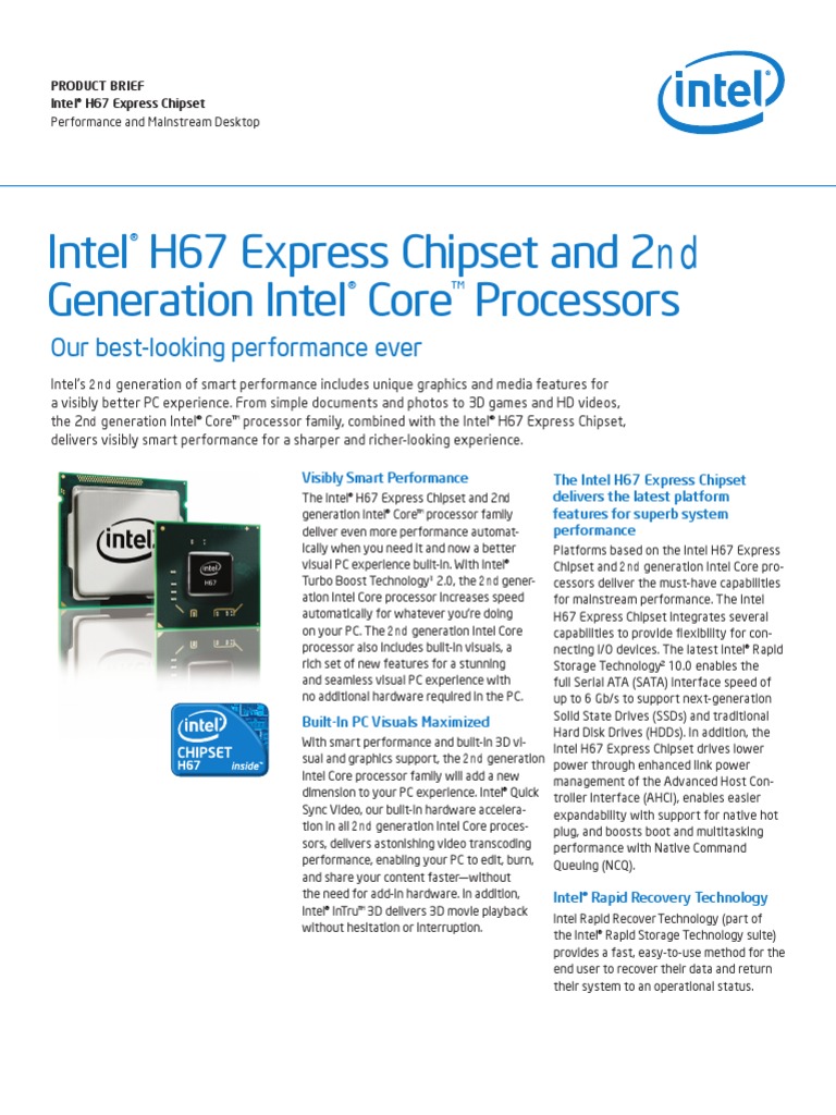 h67 Express Chipset 2nd Gen Core Brief | Usb | Hdmi