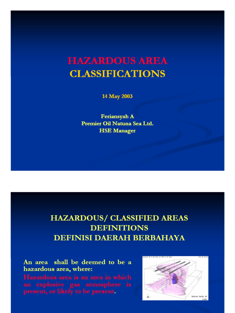 Hazardous Area Hazardous Area Classifica | PDF | Nature | Energy Technology