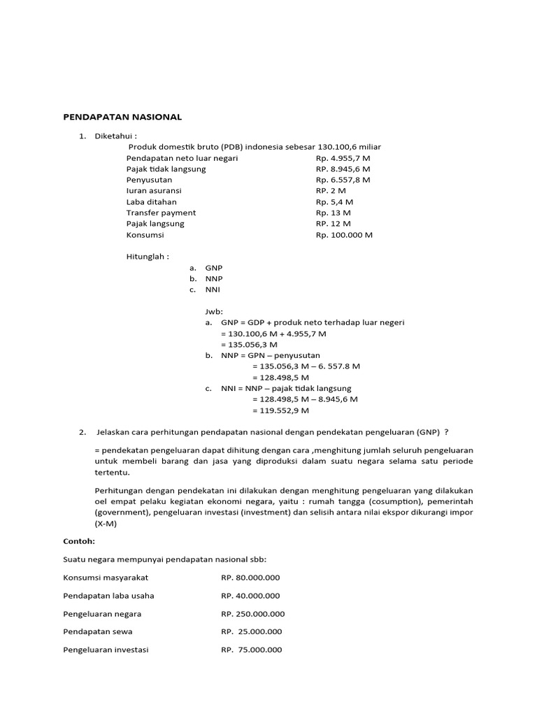 Hitungan Eko Makro-1 | PDF