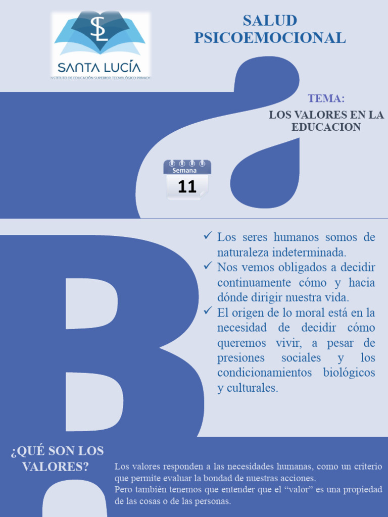 Sem 11 Los Valores en La Educacion | PDF | Tolerancia | Amor