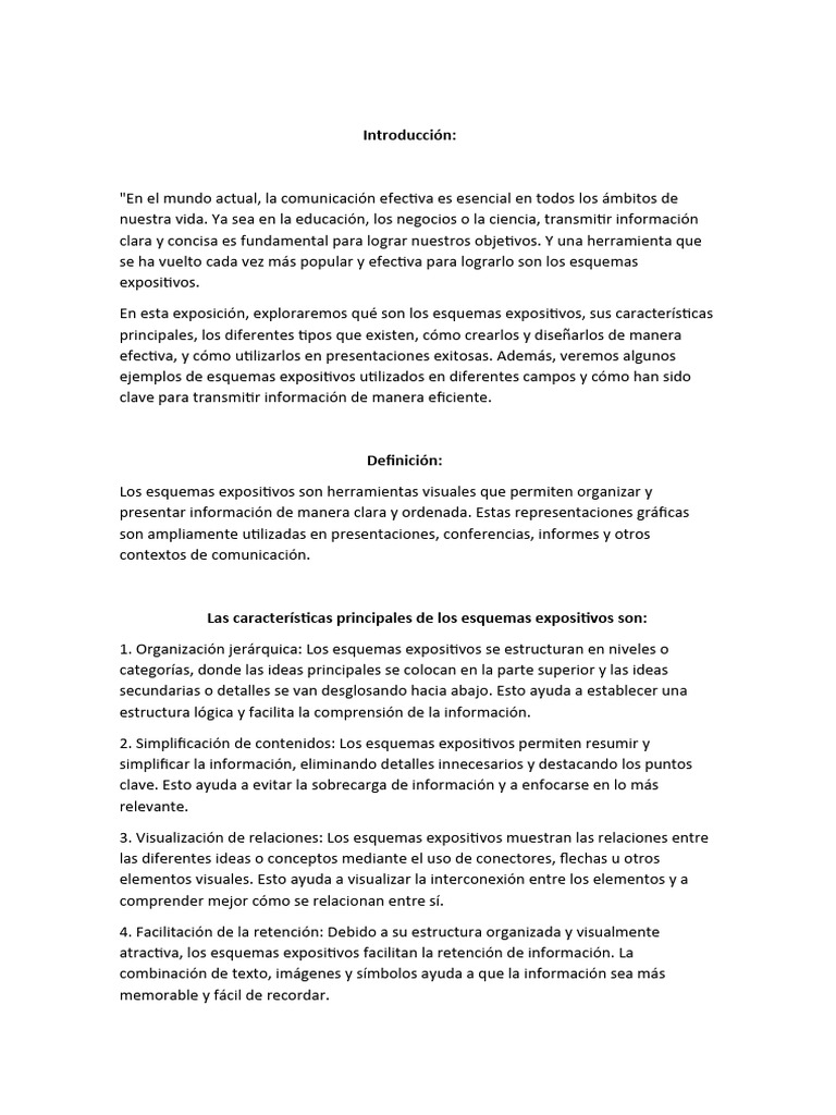 Esquemas Expositivos | PDF | Información | Aprendizaje