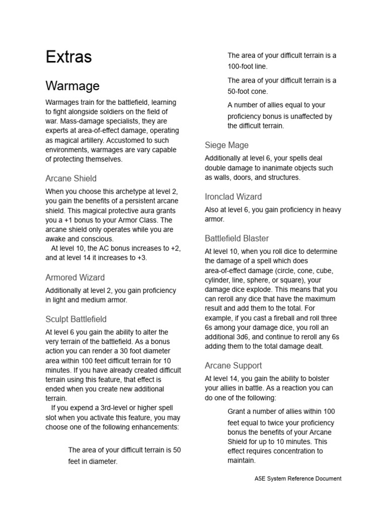 A5e SRD 25 Extras | PDF | Necromancy