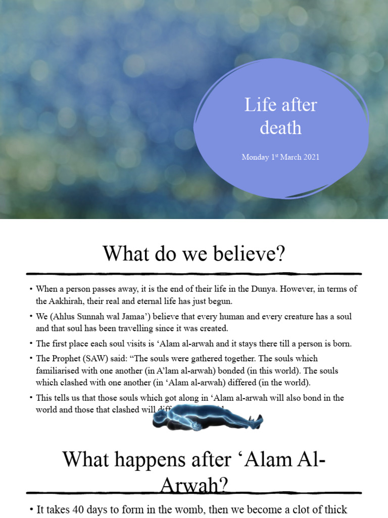 Life After Death | PDF | Religious Belief And Doctrine | Islamic Belief ...