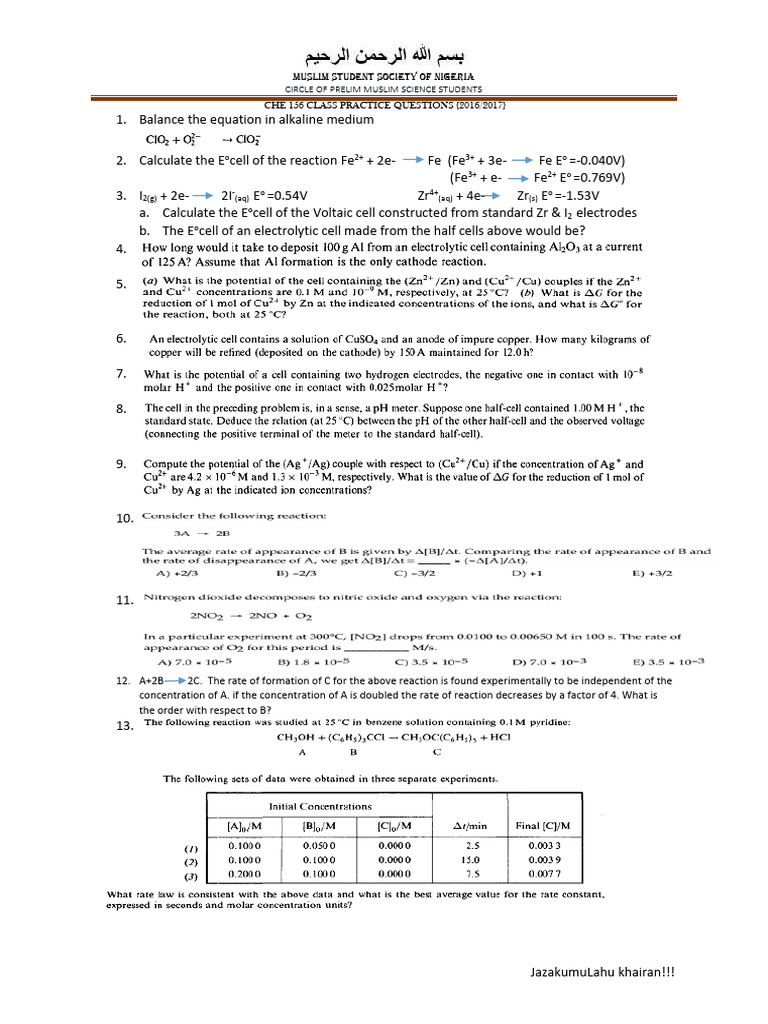 Practice Questions | PDF