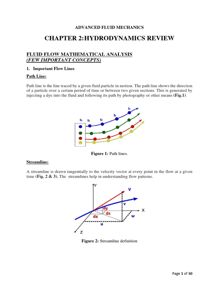 Chapter 2 Hydrodynamics Review | PDF | Fluid Dynamics | Euclidean Vector