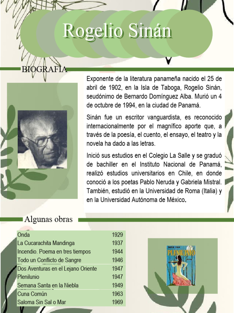 Rogelio Sinán-YC | PDF